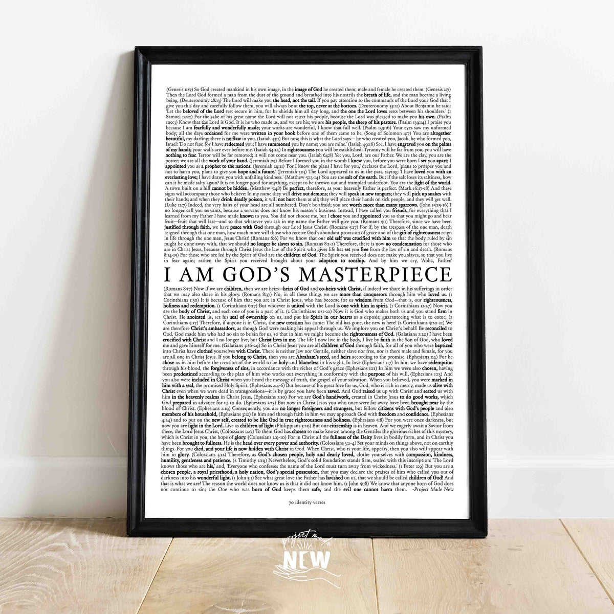 I Am Gods Masterpiece (White) - Digital Download – Project Made New
